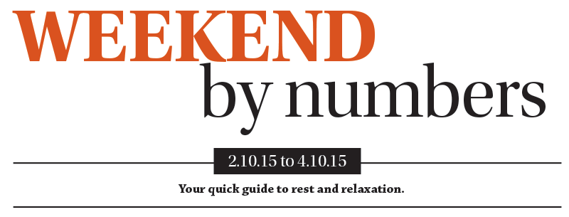 Weekend by numbers 2.10.15 to 4.10.15
