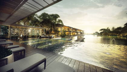 City & Country: Cover Story: A high-end project that revolves around a lake